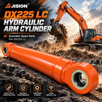 China DX225 LC Hydraulic Arm Cylinder Assembly for Excavator | Heavy Duty Excavator Hydraulic Spare Parts for sale