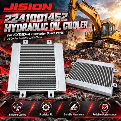 China 2241001452 Hydraulic Oil Cooler Radiator for KX057-4 Excavator | Aluminum Hydraulic Cooling System Spare Parts for sale