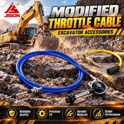 China Modified Excavator Throttle Cable Assembly | Engine Throttle Control Cable Replacement Parts | JISION for sale