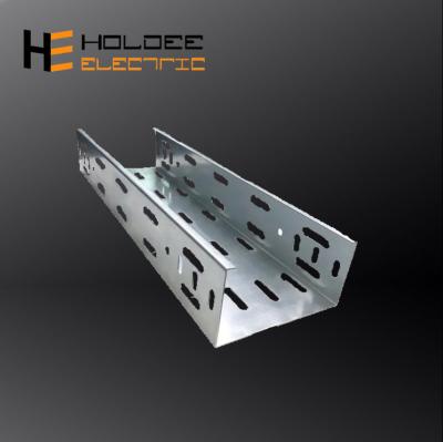 China Hot Dipped Galvanized Ventilated or Perforated Trough Outdoor HDG Cable Tray For Telecommunication for sale