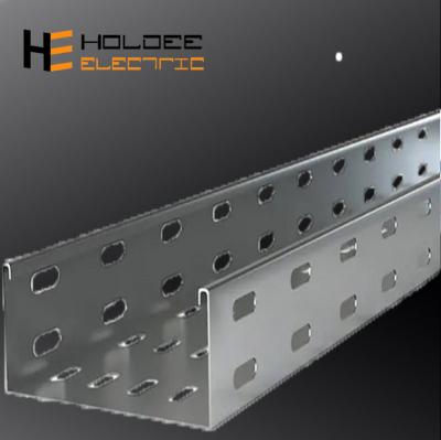 China Electro Zinc Plated Steel /Ventilated Or Perforated Trough Cable Tray From China Jiangsu for sale