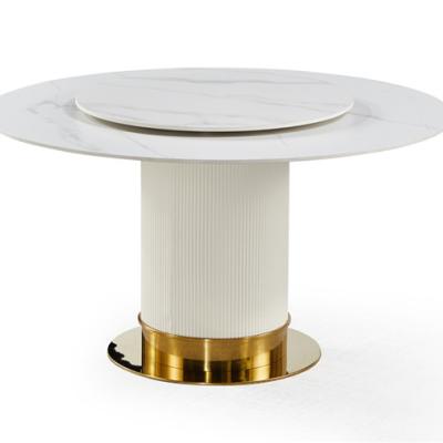 China 2021 New Design Dining Table Round Table Round Marble Dining Table for sale