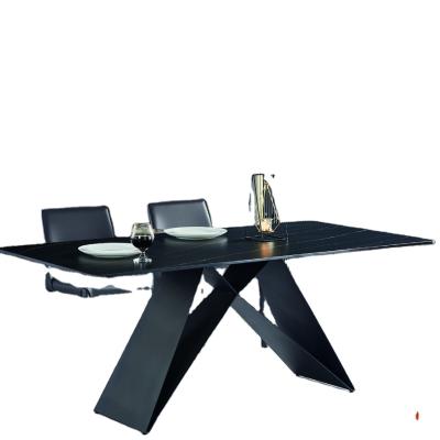 China Rectangular Dining Table 2021 New Design Dining Table And Chair Set With Marble Top for sale
