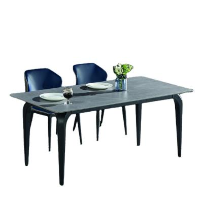 China 2021 rectangular lazy susan dining table marble dining table with 6 chairs for sale
