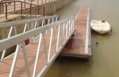 China Marine floating dock floating pontoon with aluminum frames wooden deck for sale