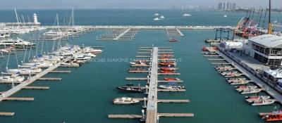 China Aluminum Frames Aluminum Gangways Wooden Decking Floating Pontoon for sale