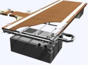 China Aluminum Frames Wooden Decking Floating Docks Floating Pontoons Floating Platforms for sale