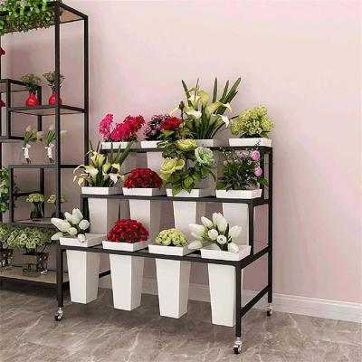 Cina Fabbrica colore personalizzato dimensione fioraio scaffale vassoio da fiore Display Stand Fiore Display Rack in vendita