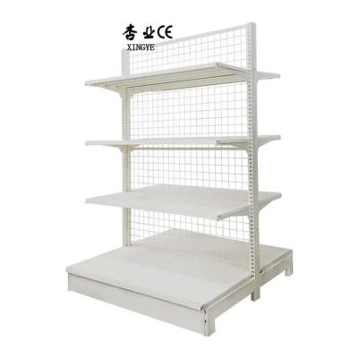 China Nettenraam H90cm x L90cm Display Racks Verticale ijzeren nettenrack vloer mobiele mesh supermarkt draad raster nettenrack Te koop