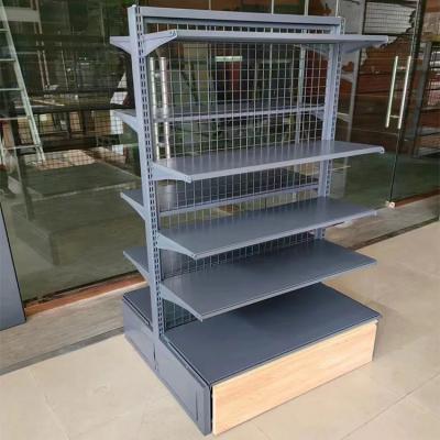 China Nettenraam H90cm x L90cm Display Racks Verticale ijzeren nettenrack vloer mobiele mesh supermarkt draad raster nettenrack Te koop