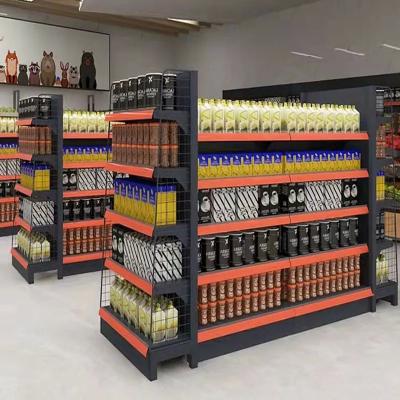 Cina Nuovo Modello Barato Grigia Grigia a doppio lato Gondola Ripiano del Supermercato in vendita