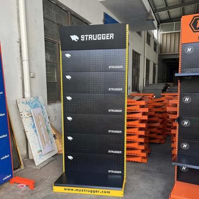 China Fábrica custom hole back board display rack exposição estante de exibição de amostras display rack à venda