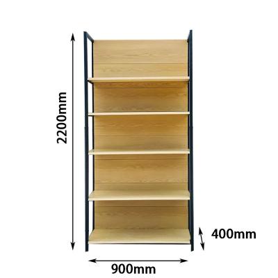 China Houten graanwinkel Gondola Plank Middelgrote 4 kolommen planken Te koop