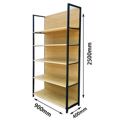 China Houten graanwinkel Gondola Plank Middelgrote 4 kolommen planken Te koop