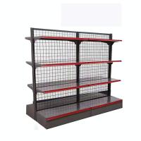 China 4 Layer Supermarket Display Rack Adjustable Shelf Height Removable for sale