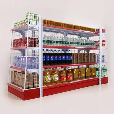 Cina Metallo reticolato retro gondola ripiani pesanti negozio di alimentari ripiano di visualizzazione in vendita