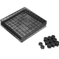 China 4 Cube Wire Grid Storage Shelves Black 14