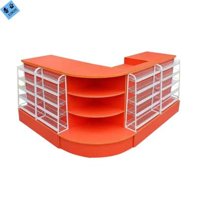 China CE Certificate Supermarket Bill Counter Eco Friendly Checkout Counter for sale