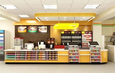 China CE Certificate Supermarket Bill Counter Eco Friendly Checkout Counter for sale