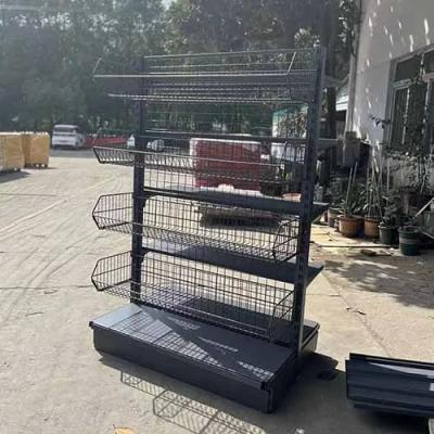 China Fabrica personalizado supermercado lado duplo exibir prateleiras gandola cerveja à venda
