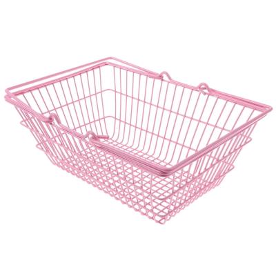 Cina Vernici per unghie Cestini da spesa rosa Mini in acciaio inossidabile Per negozi al dettaglio in vendita
