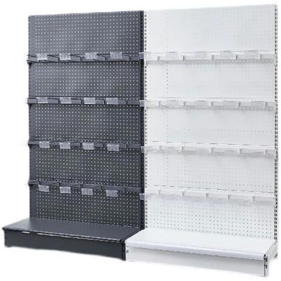 China Eupo Style Display Gondola Supermarktplank Hoogwaardige mode Zwart Metalen Steel Store Rack Te koop