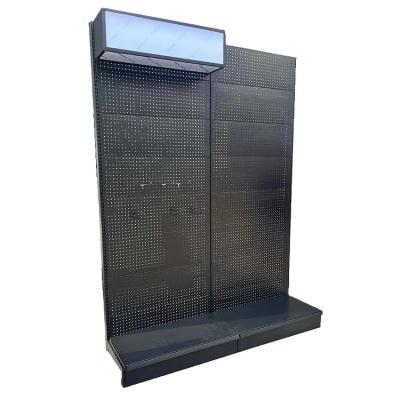 Cina Fabbrica colore personalizzato taglia metallo buco posteriore tabellone display scaffale supermercato scaffali scaffale per negozio in vendita