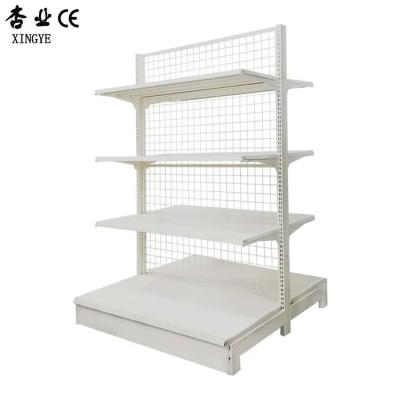 Cina Fabbrica Nuovo design scaffalature di gondola pesanti rete bianca supermercato scaffalature di gondola in vendita