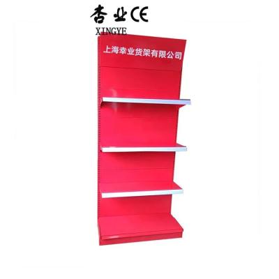 Cina fabbrica colore personalizzato taglia scaffali di negozio rosso gondola scaffali di supermercato in vendita in vendita