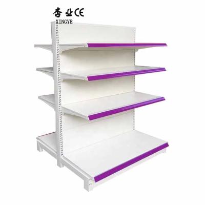 Cina Fabbrica colore personalizzato dimensione scaffalature a doppio lato scaffalature in acciaio scaffalature per supermercati scaffalature per alimentari in vendita