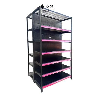 Cina Fabrica taglia personalizzata colore logo a doppio lato 4 verticale gondola scaffale buco scaffale di supermercato ghiacciato grigio in vendita