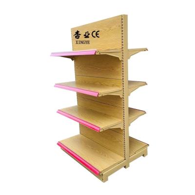 Cina Fabrica taglia personalizzata colore logo unico design legno grano colore doppio lato scaffali del supermercato scaffali libreria in vendita