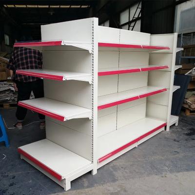 Cina Fabbrica taglia su misura latte bianco singolo doppio lato negozio di alimentari scaffale rivenditore scaffali per negozi in vendita