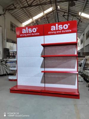 China Fábrica de cores personalizadas tamanho metal de trabalho pesado vermelho 5 camadas prateleira de mercearia à venda