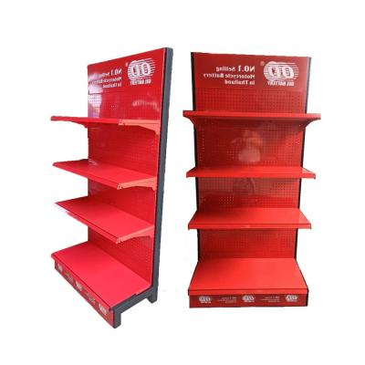 Cina Fabbrica personalizzare Red Shelf scaffali da supermercato in acciaio a lato unico in vendita