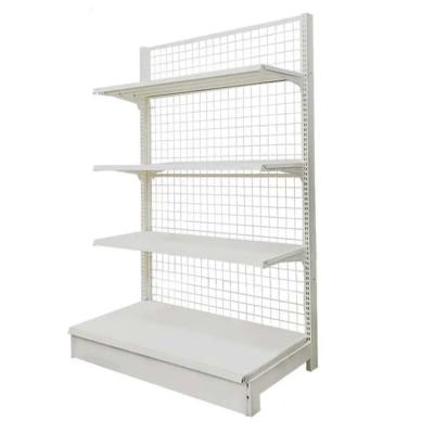 Cina Fabbrica taglia personalizzata spessore colore supermercato ripiano a una sola faccia display alimentare rete gondola scaffale con scaffali regolabili in vendita