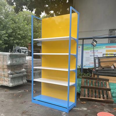 Cina Fabbrica Dimensioni personalizzate Colore Acciaio leggero magazzino gondola scaffalatorio vetrina scaffalatori di alimentari in acciaio in vendita