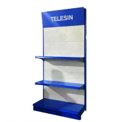 Cina Fabbrica colore personalizzato dimensione metallo heavy duty scaffali rosso e giallo scaffali da parete per cosmetici display gondola in vendita
