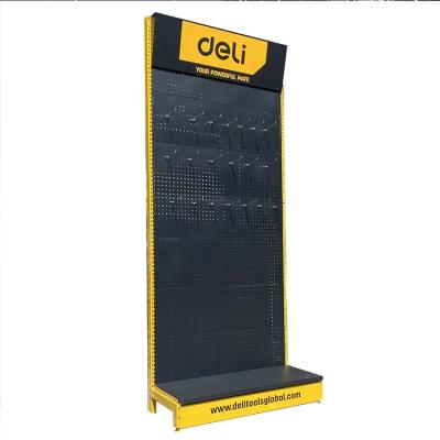 Cina Fabbrica colore personalizzato dimensione metallo heavy duty scaffali rosso e giallo scaffali da parete per cosmetici display gondola in vendita