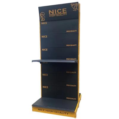 Cina Fabbrica colore personalizzato dimensione metallo heavy duty scaffali rosso e giallo scaffali da parete per cosmetici display gondola in vendita