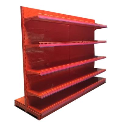 Cina Fabbrica Dimensione personalizzata Colore logo arancione scaffale supermercato farmacia scaffale scaffale gondola scaffale in vendita