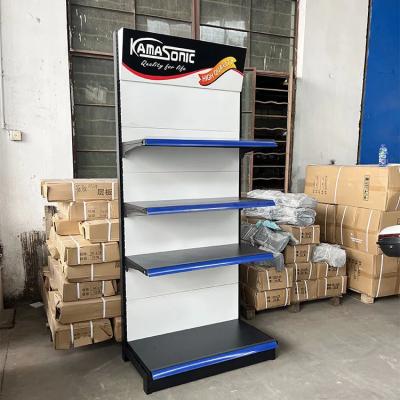 Cina Fabrica taglia personalizzata colore logo unilaterale 2 verticale scaffale di gondola scaffale espositivo in vendita