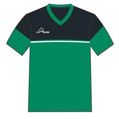 China Cool Dry Sublimated Soccer Team Wear / Green Soccer Jerseys for Men for sale