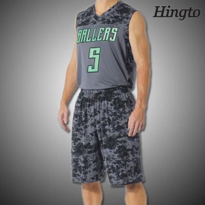 China Fashion Durable Sublimated Basketball Uniforms with Short Sleeve for sale