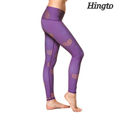 China Fashion Purple Yoga Pants Womens Yoga Wear with Customized Logo for sale