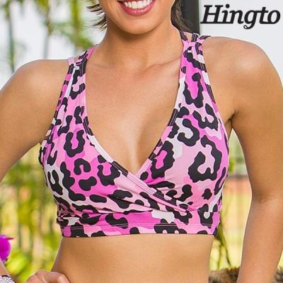 China Sublimated Red Leopard Sports Bra Womens Yoga Wear in Nylon Mix Spandex for sale