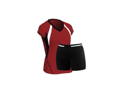 China Red Sublimation Printing t Shirts Sublimated Volleyball Uniforms Custom Team Apparel for sale