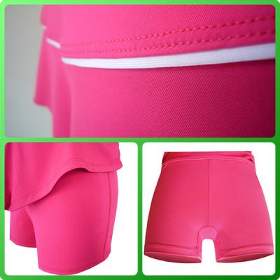 China Fashionable Rose Denim Tennis Wear Girls Tennis Shorts with pockets for sale