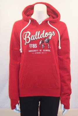 China Custom Red organic Cotton Hooded Sweatshirt Long Sleeve for Sports , Running for sale