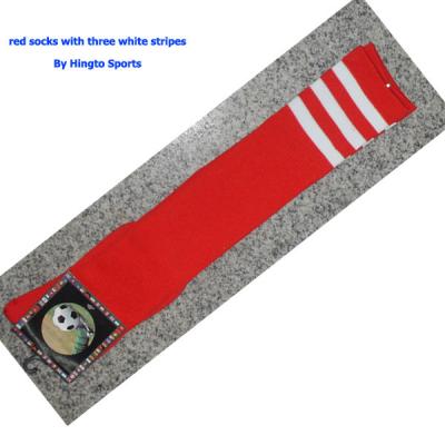 China 10% Spandex knee high tube socks Custom Sports Socks with Jacquard Logo for sale